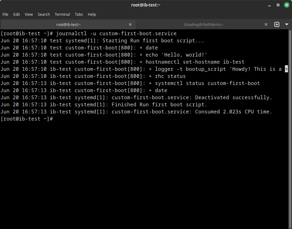 Add first boot scripts to golden images with Red Hat Insights image builder